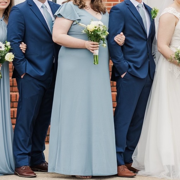 Birdy Grey | Dresses | Dusty Blue Bridesmaid Dress Birdy Grey Size X ...